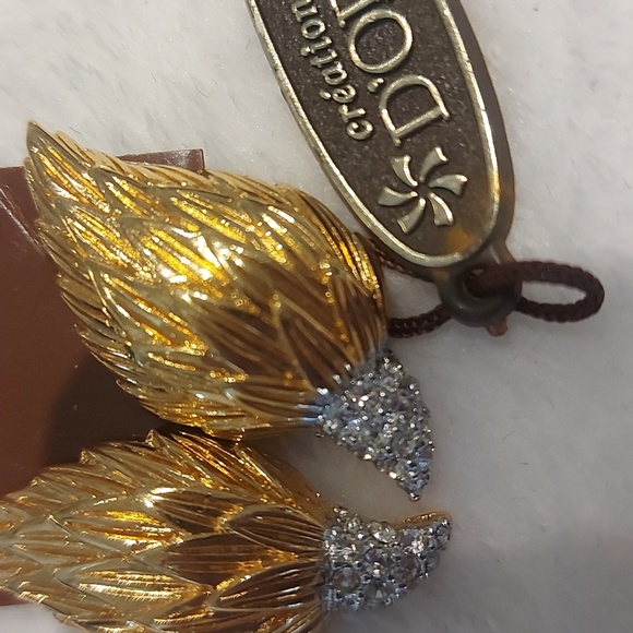 D'Orlan | Jewelry | Dorlan Vintage New Angel Wings Gold Earrings With ...